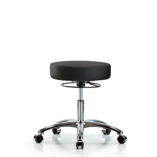 Vinyl Stool without Back | Desk Height with Casters | Biologix®
