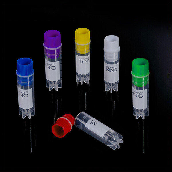 CryoKING Traditional Cyogenic Vials-2.0ml cryogenic vials with purple caps internal thread ...
