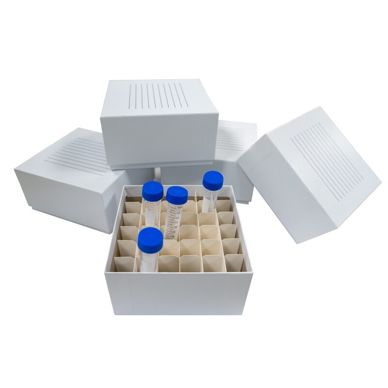 16/36-Well Cardboard Freezer Boxes | Lab Freezer Box | Biologix