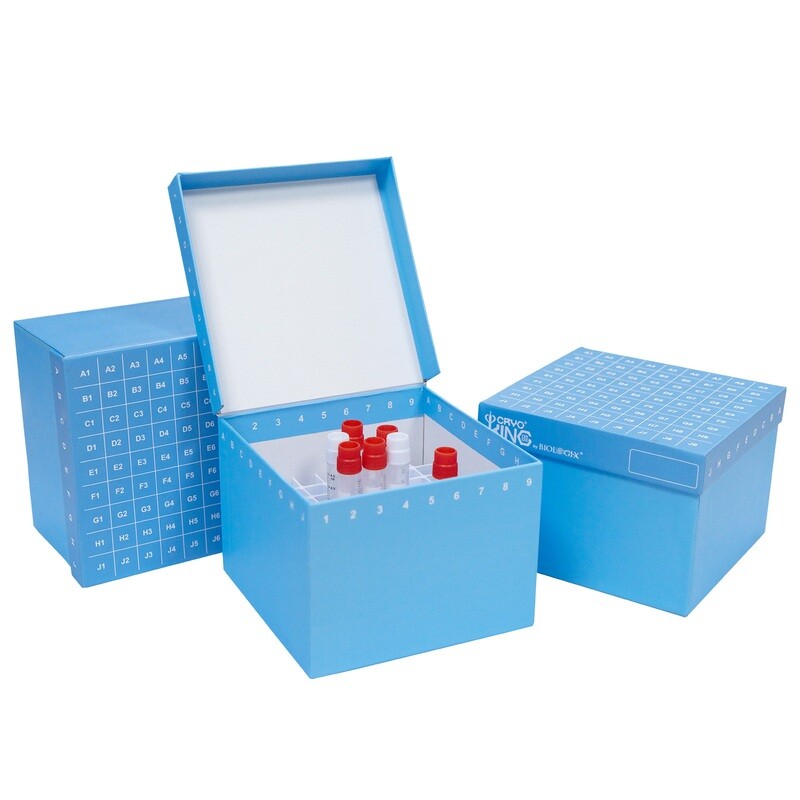 CryoKING® ID-Color™ 3.75in Cardboard Freezer Boxes (81 well), 5/Pack ...