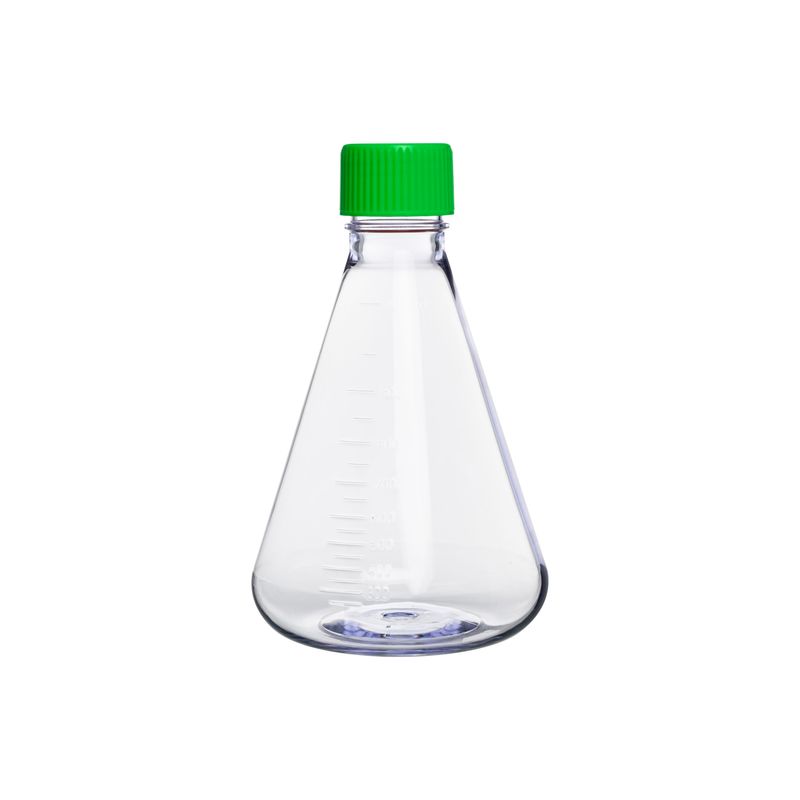 1L Erlenmeyer Shake Flask, Vent Cap (Green), 0.22mm PTFE Membrane ...
