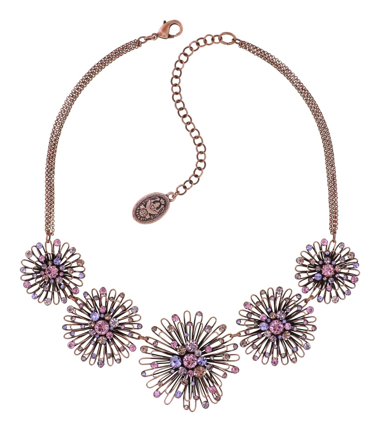 Konplott Kette "Distel" pink/lila