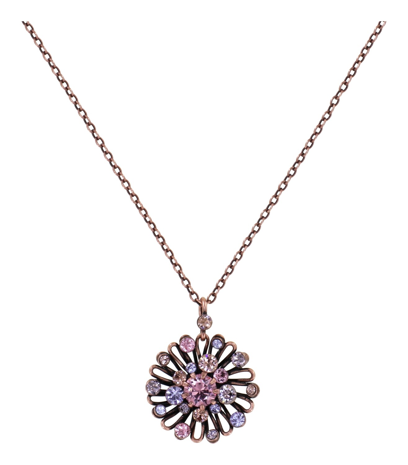 Konplott Kette mit Anhänger "Distel" pink/lila