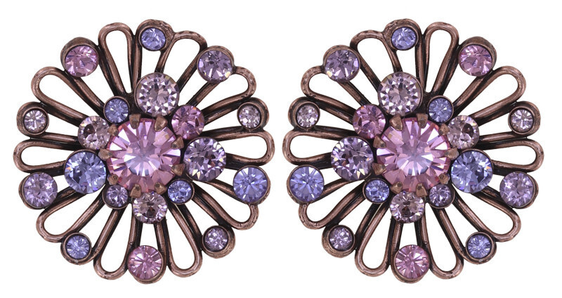 Konplott Ohrstecker XS "Distel" pink/lila