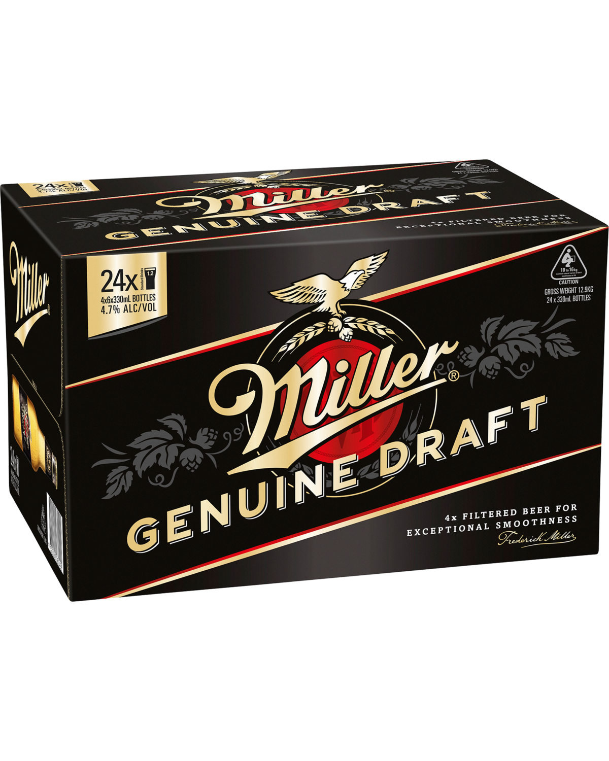 MILLER GENUINE DRAFT BOTELLA CAJA - 24 UNDS *DISPONIBLE UNICAMENTE EN SPS*