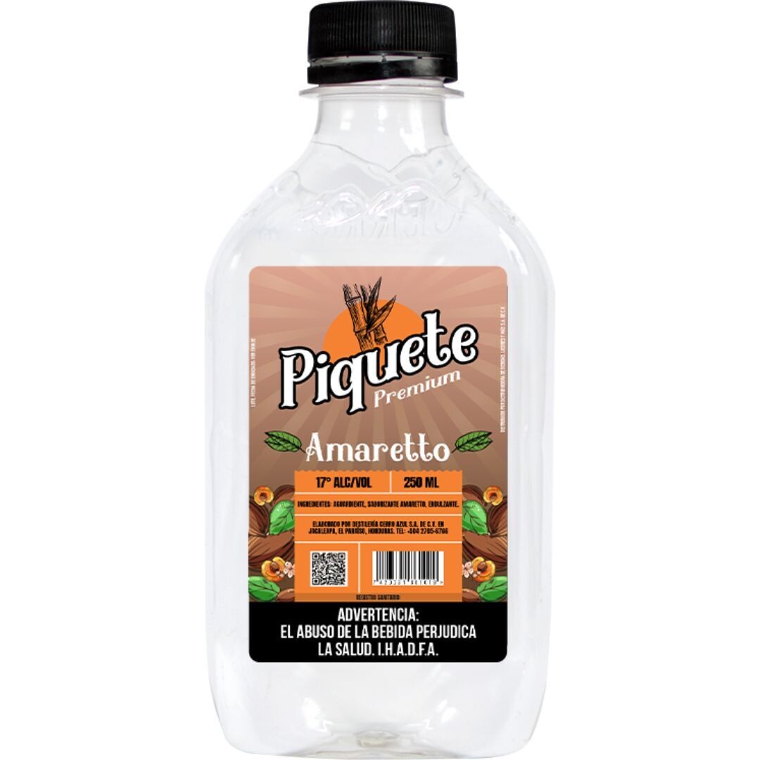 PIQUETE AGUARDIENTE PREMIUM AMARETTO 17° 250 ML