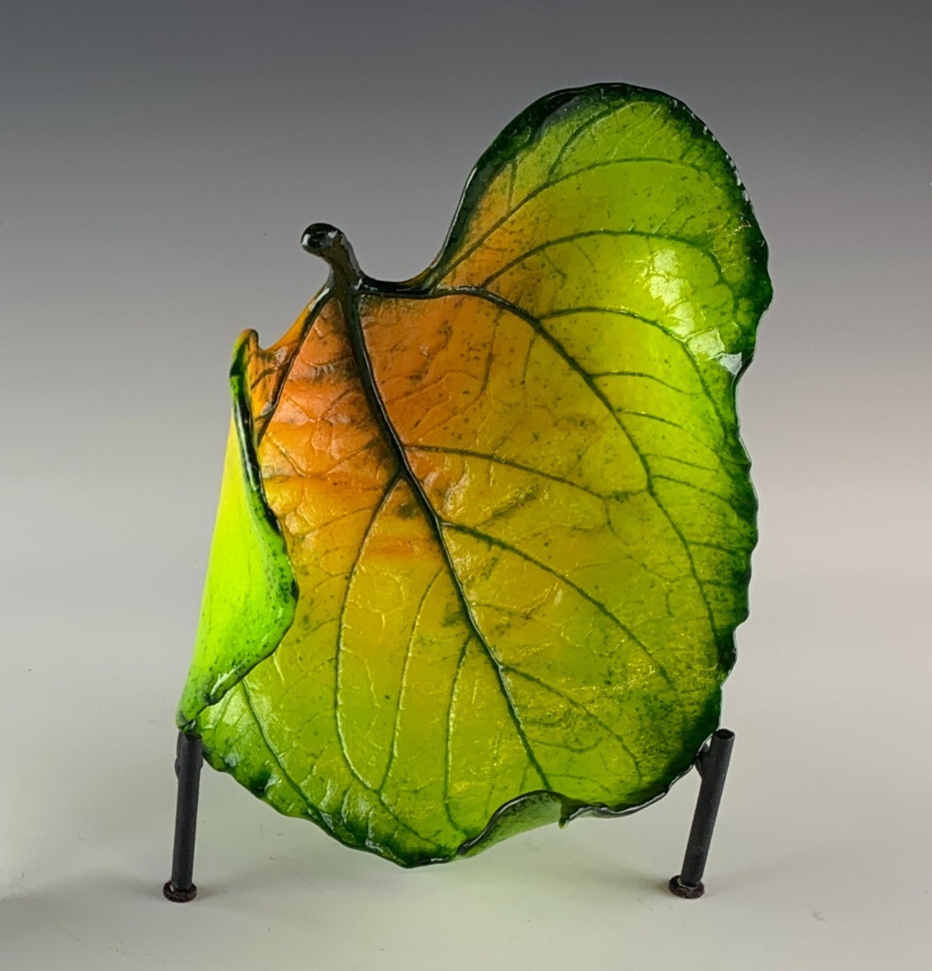 Real Cast Glass Leaves