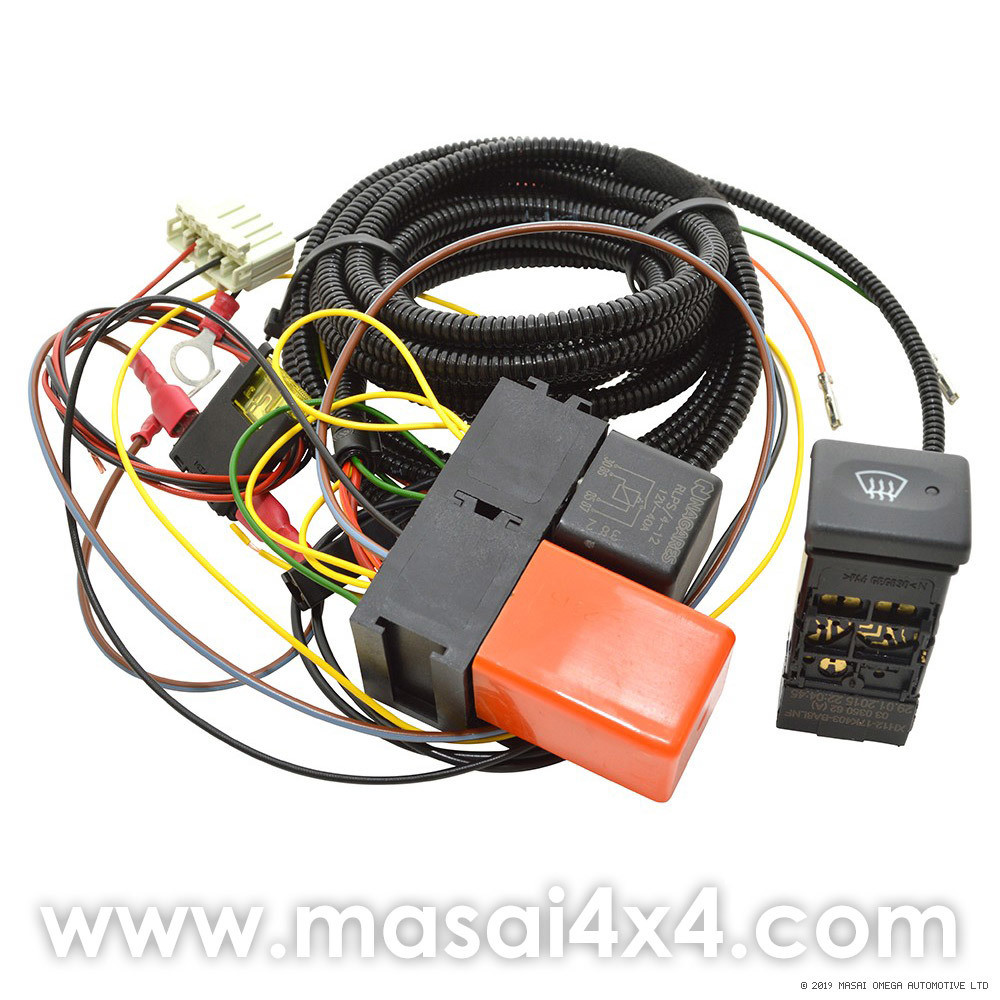 Heated Windscreen Wiring Kit with Switch for Land Rover Defender ...
