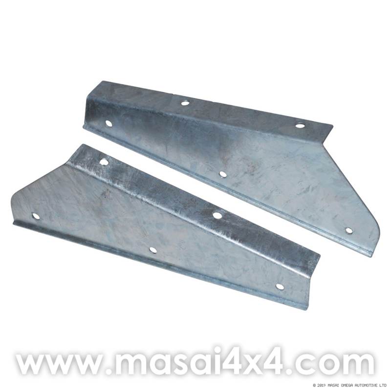Masai4x4.com | Pair of Front Galvanised Mudflap Brackets for Land Rover ...