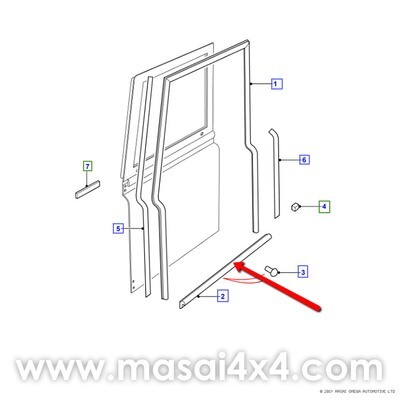 Front Door Lower Sill Seal (Rubber) for Defenders 90/110 (83′-05 ...