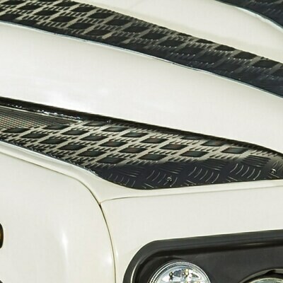 3mm Aluminium Chequer Plate Kit for Land Rover Defender Puma Bonnets ...