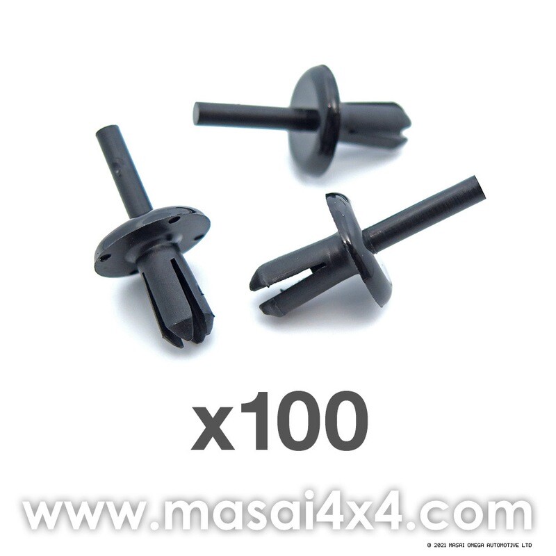 Wheel Arch Fixing Rivets for Defender – 6mm Plastic – (Pack of 100 ...