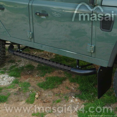 “Fire and Ice” style Tubular Side Steps for Land Rover Defender – Door ...