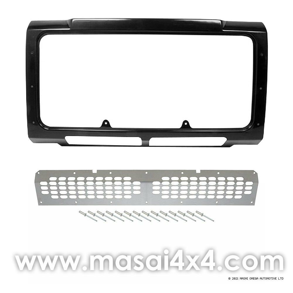 Front Panel for Grille – Defender (Air Con Models) – Black without ...