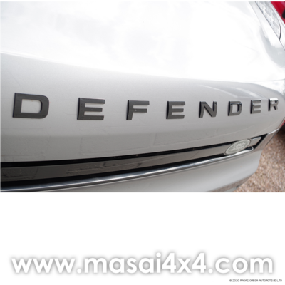 “DEFENDER” Bonnet Raised 3D Lettering Decals – for New Defender Bonnets ...