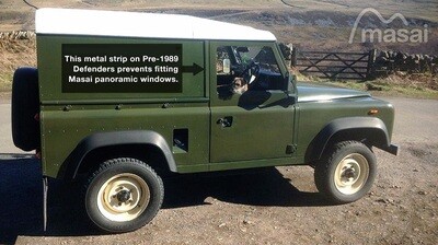 Sliding Masai Panoramic Tinted Side Windows for Land Rover Defender 90 ...