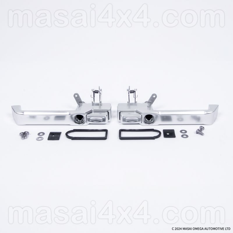 Pair of Front Aluminium Billet Door Handles for Land Rover Defender ...