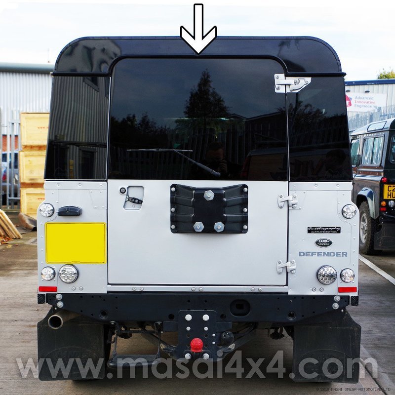 Masai Panoramic Tinted & Heated Rear Door Glass for Land Rover Defender ...