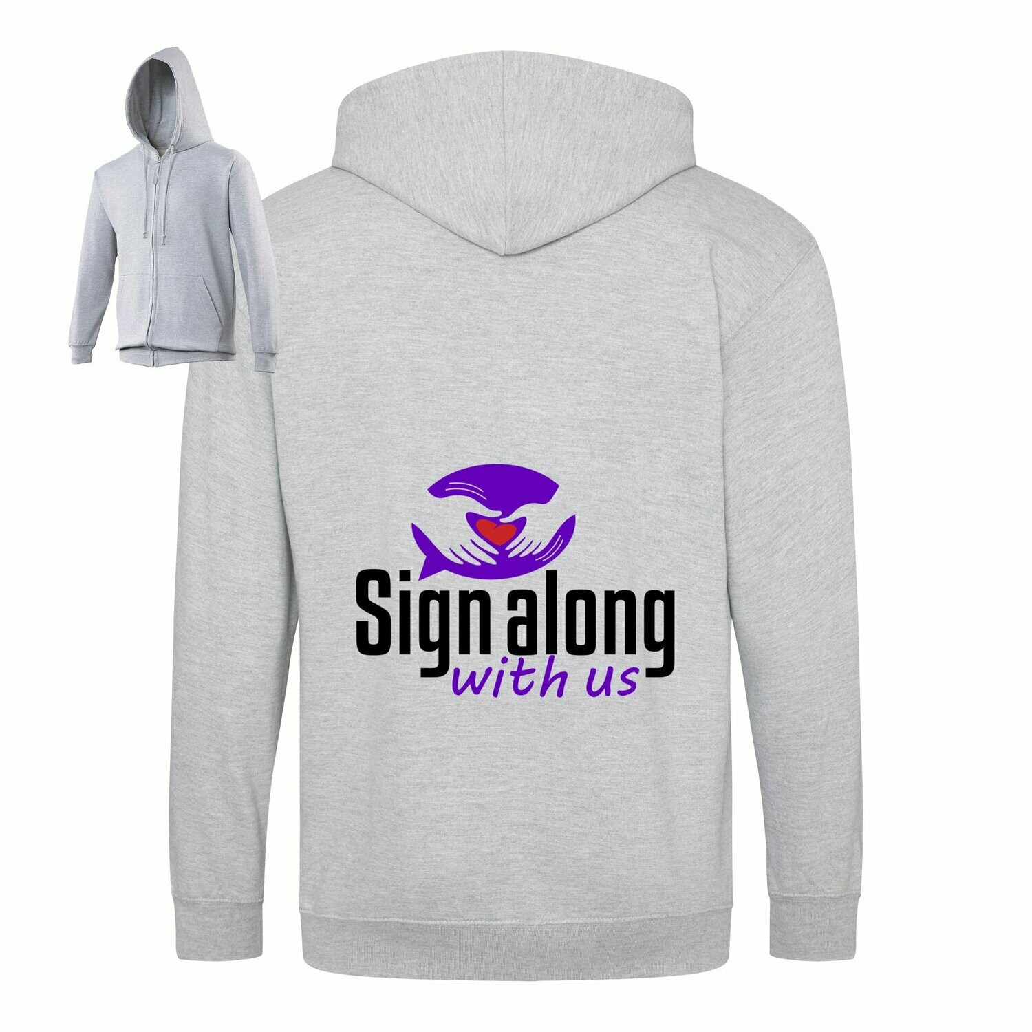 Sign Along With Us Signature Zipped Hoody