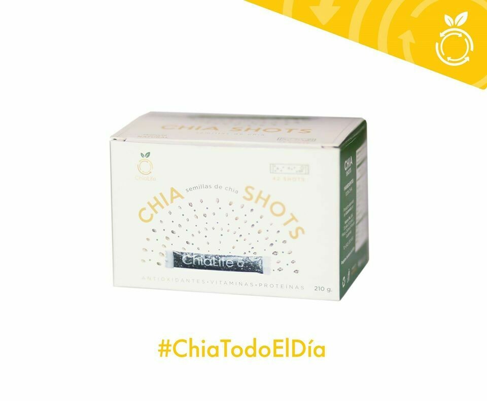 CAJA DE CHIA SHOTS 42 SOBRES, 210 GR