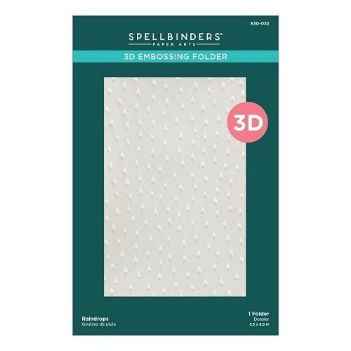 Spellbinders Paper Arts - 3D Embossing Folder - Raindrops - 5.5" x 8.5 ...