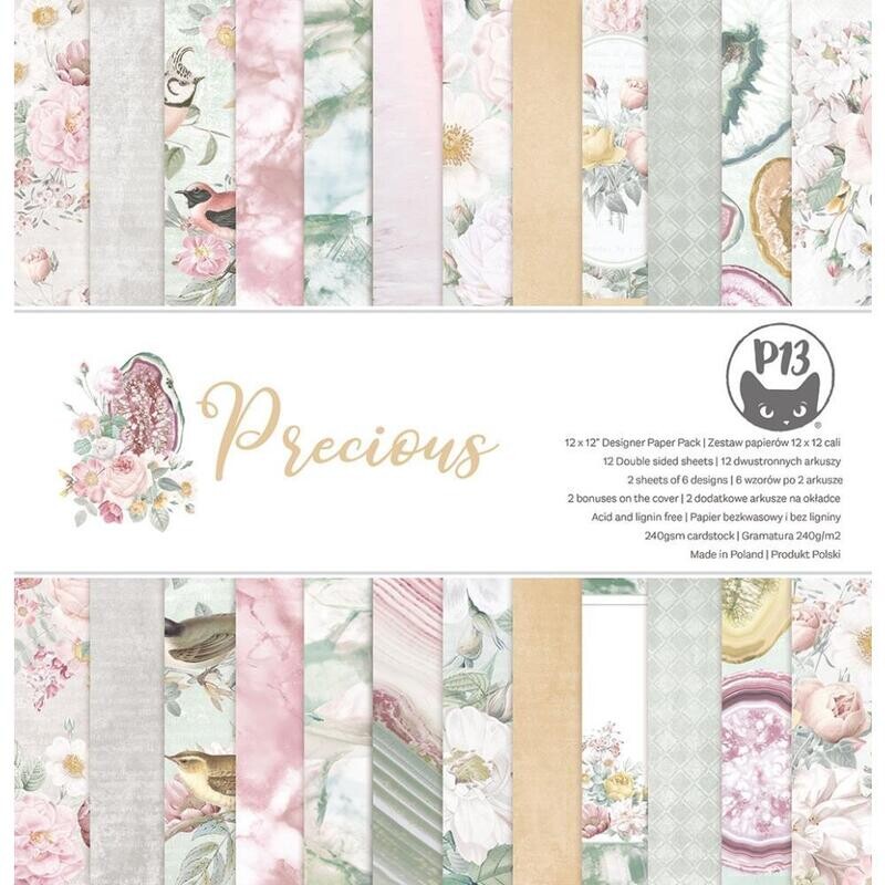 P13 - Precious Collection - 12 x 12 Paper Pad - 13PRE08 - 12 Sheets