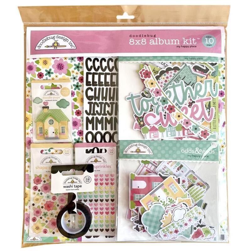 Doodlebug Design Inc - 8" x 8" - My Happy Place Collection - Album Kit ...