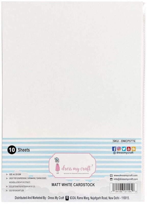 Dress My Craft - 8.5" x 11" - Ivory Cardstock - 280GSM- Extra Smooth ...