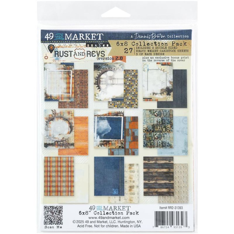 49 & Market - Rust & Revs 2.0 Collection - 6" x 8" Paper Pack - RR2 ...