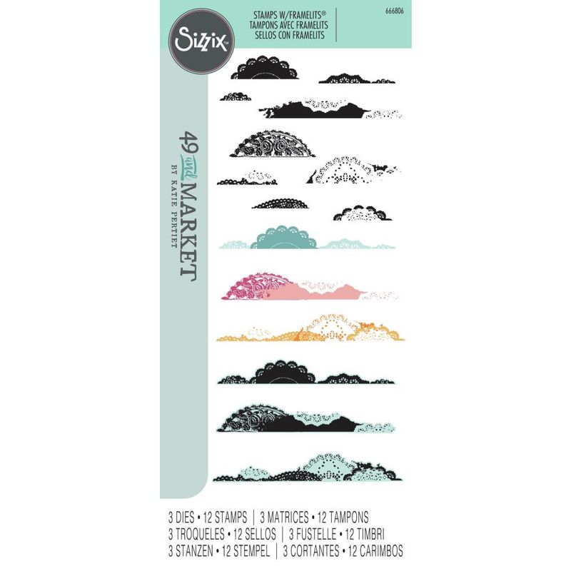 49 & Market & Sizzix - Framelits & Dies - Doily Edges - 666806 -15 pcs