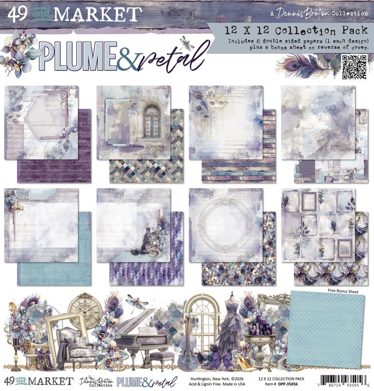 49 & Market - Plume & Petal Collection - 12 x 12 Paper Pack - DPP35056 ...