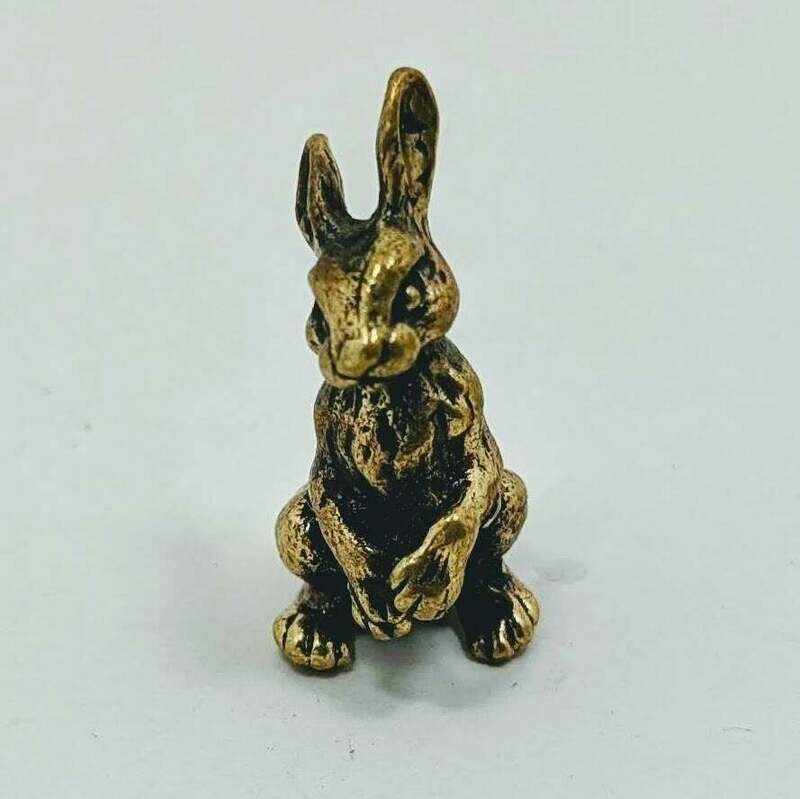 Jack-Rabbit Brass Handmade Animal Figurine Miniature