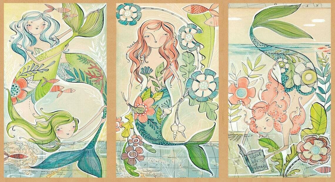 Mermaid Panel (66) – Store – HollyDee Quilts