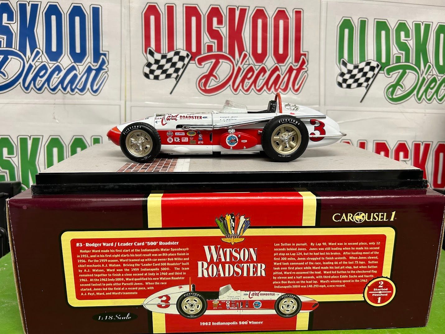 Rodger Ward #3 Leader-Card "500" Roadster 1962 Indy 500 Winner Carousel ...