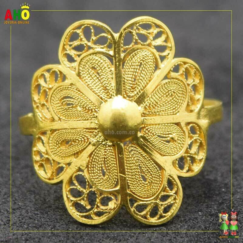 Venta > anillos en filigrana de oro > en stock