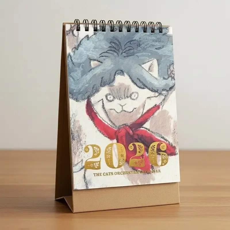 黑山 Kathy Lam「貓咪交響樂團 2026 桌面月曆」 - 紙本分格實體店 zbfghk store／實體店及網絡商店