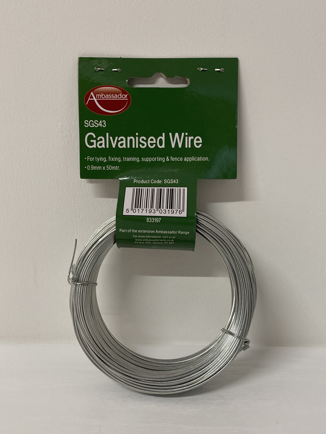 Ambassador Galvanised Wire 50m x 0.9mm