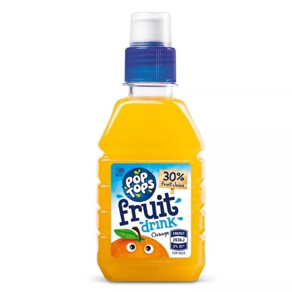 Juice Pop Tops Orange fruit juice 250ml