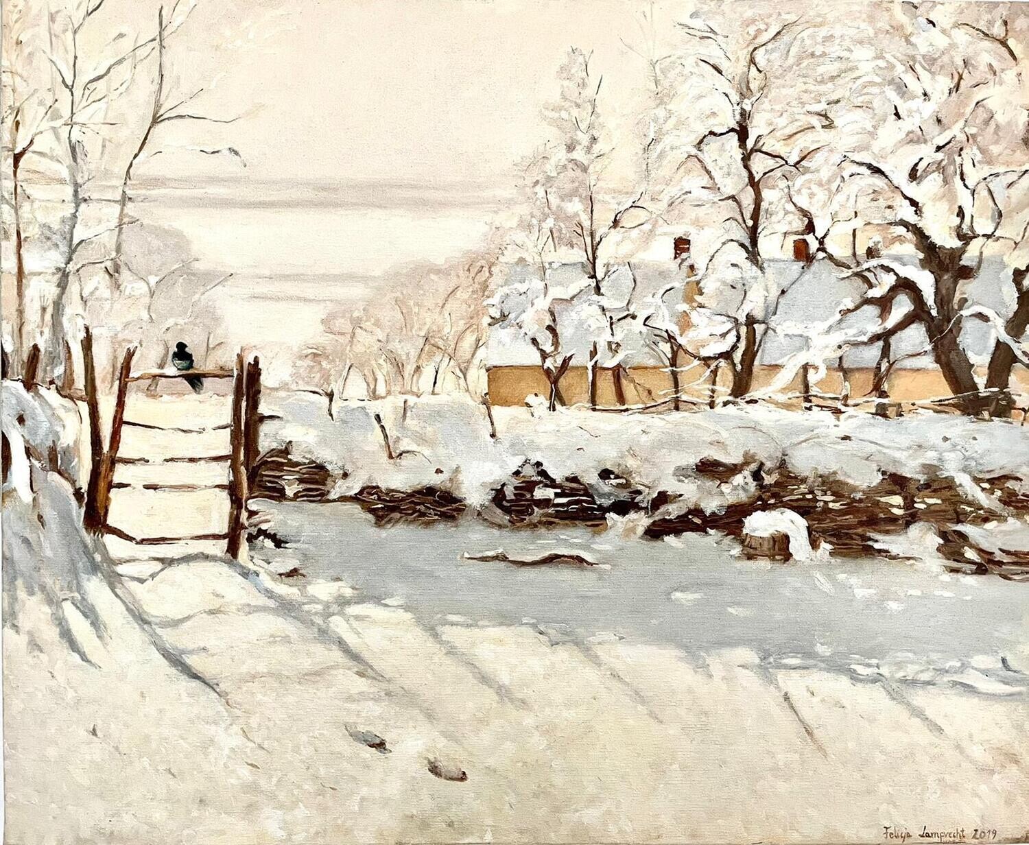 Copie "La pie", Claude Monet par F. Lamprecht, 2013