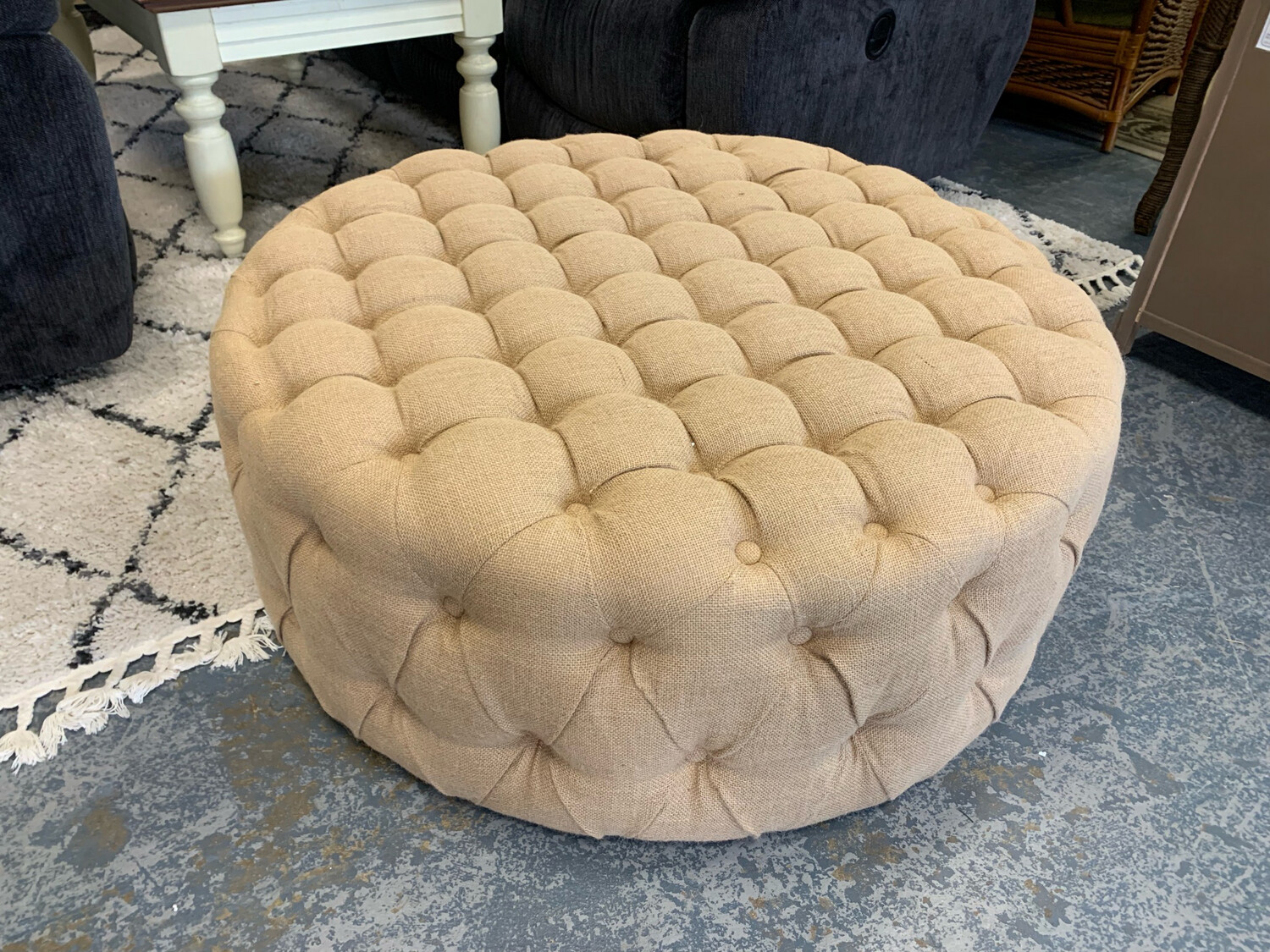 Charlene Tufted Cocktail Ottoman by Safavieh *NEW*