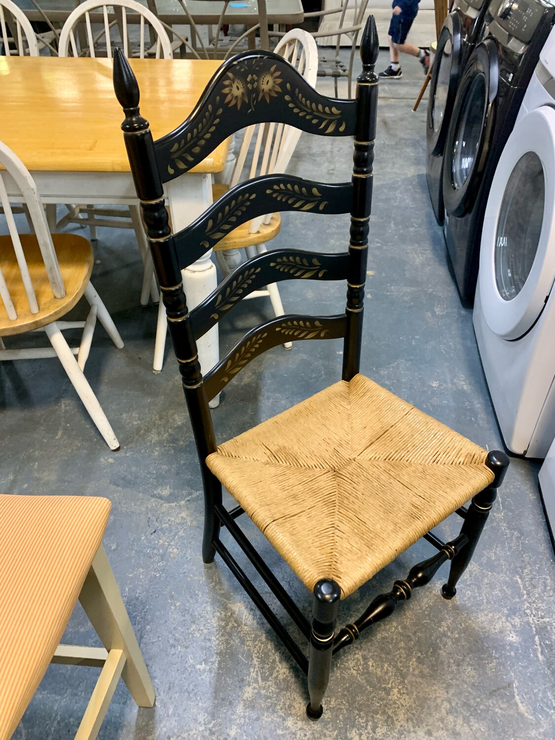 Hitchcock Ladderback Rush Chair