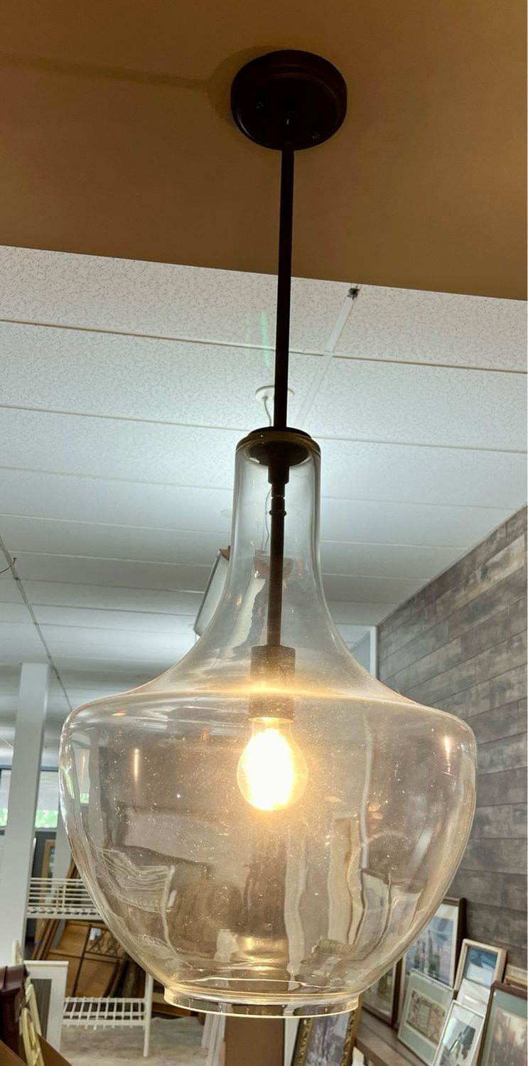 Large Glass Pendant Light