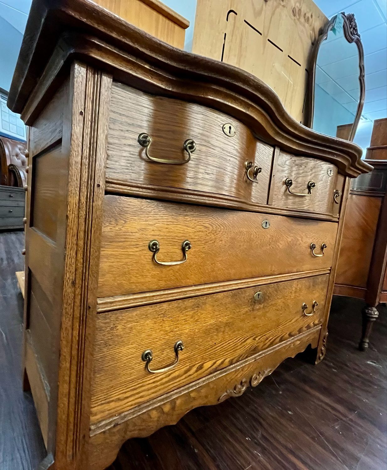 Antique Tiger Oak Dresser