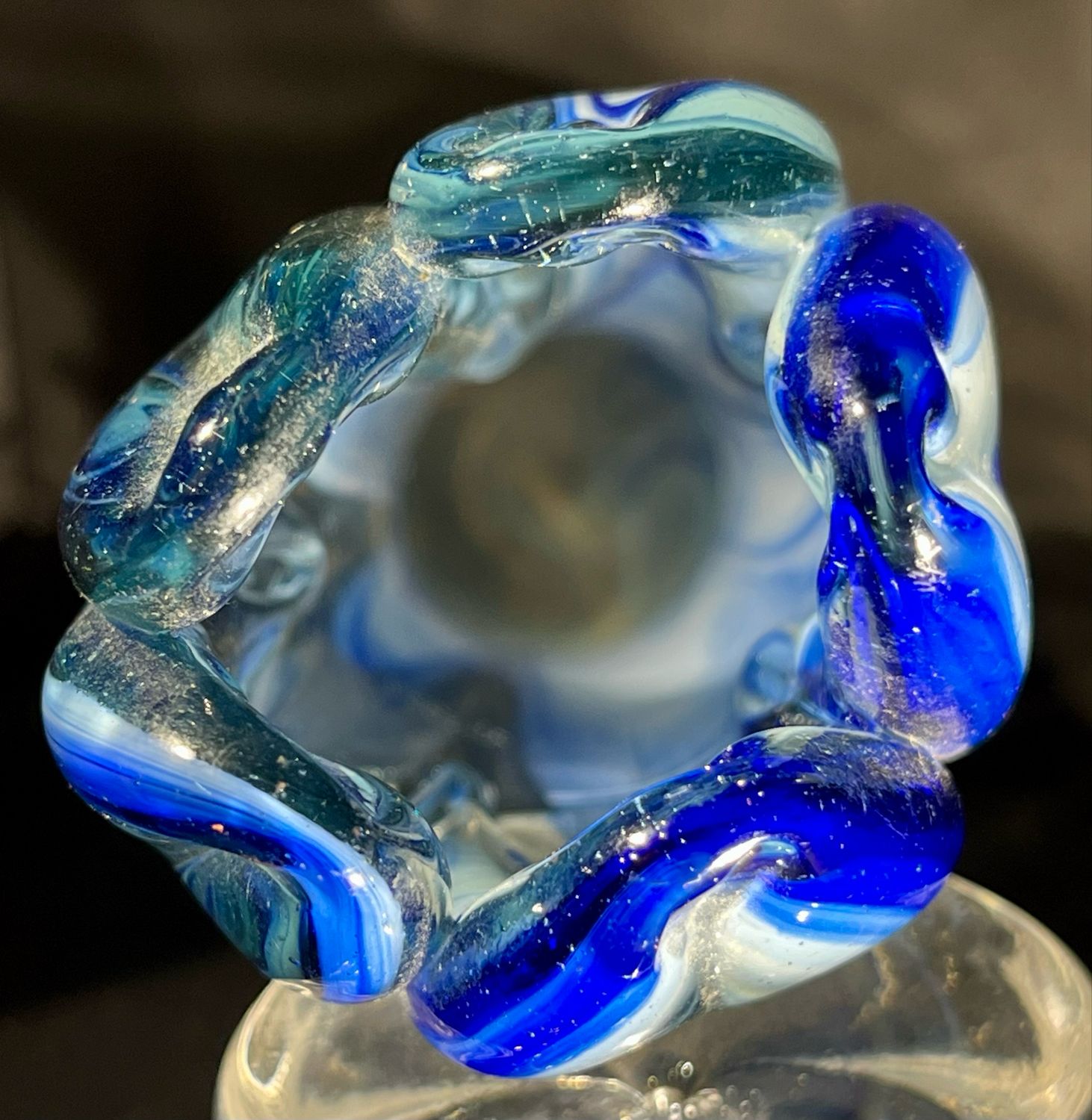 Murano Style Hand Blown Vase