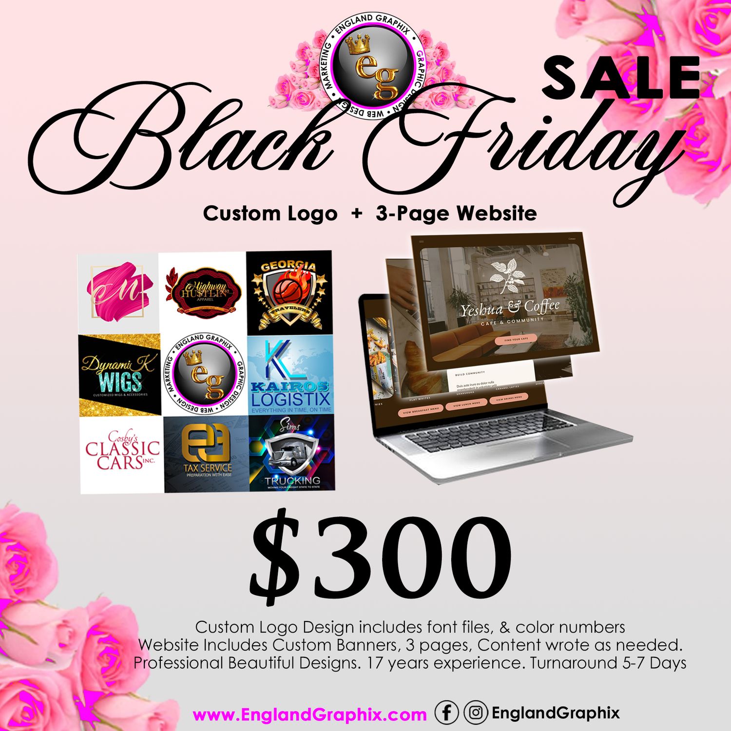 Black Friday 2025 Logo & Website Package – Services – England Graphix