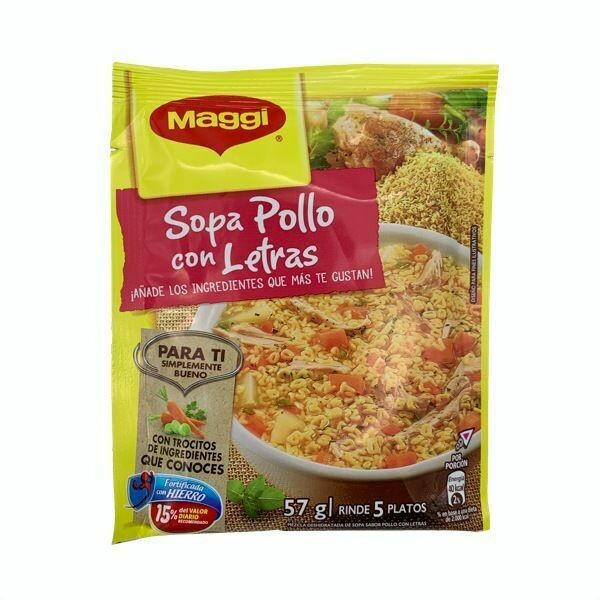 Sopa Pollo Arroz Maggi