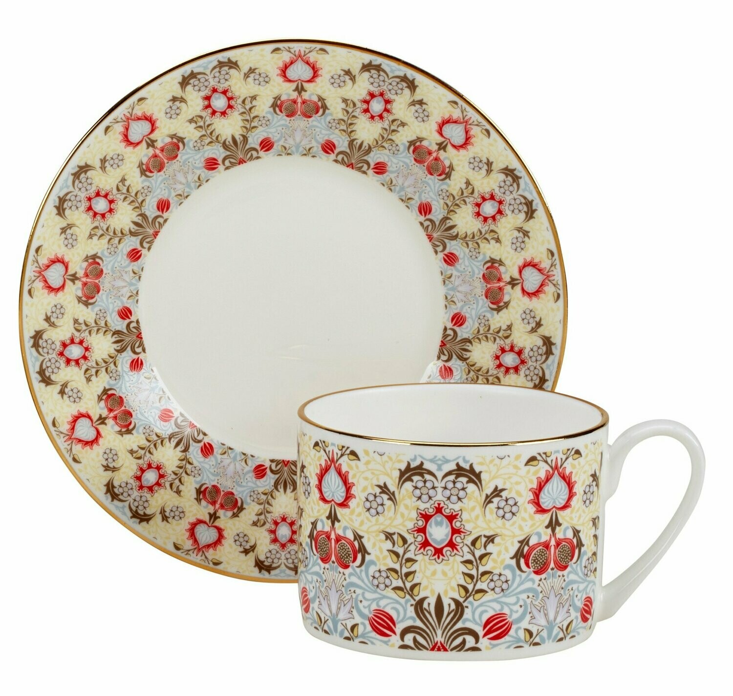 William Morris - Persian Design - Fine Bone China - Sterling Cup & Saucer William Morris - Persian Design - Fine Bone China - Sterling Cup & Saucer