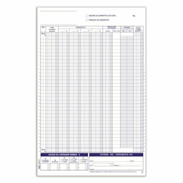 Fogli di servizio NCC - Blocco 50/50 fogli autoricalcante - 16,8x10 cm