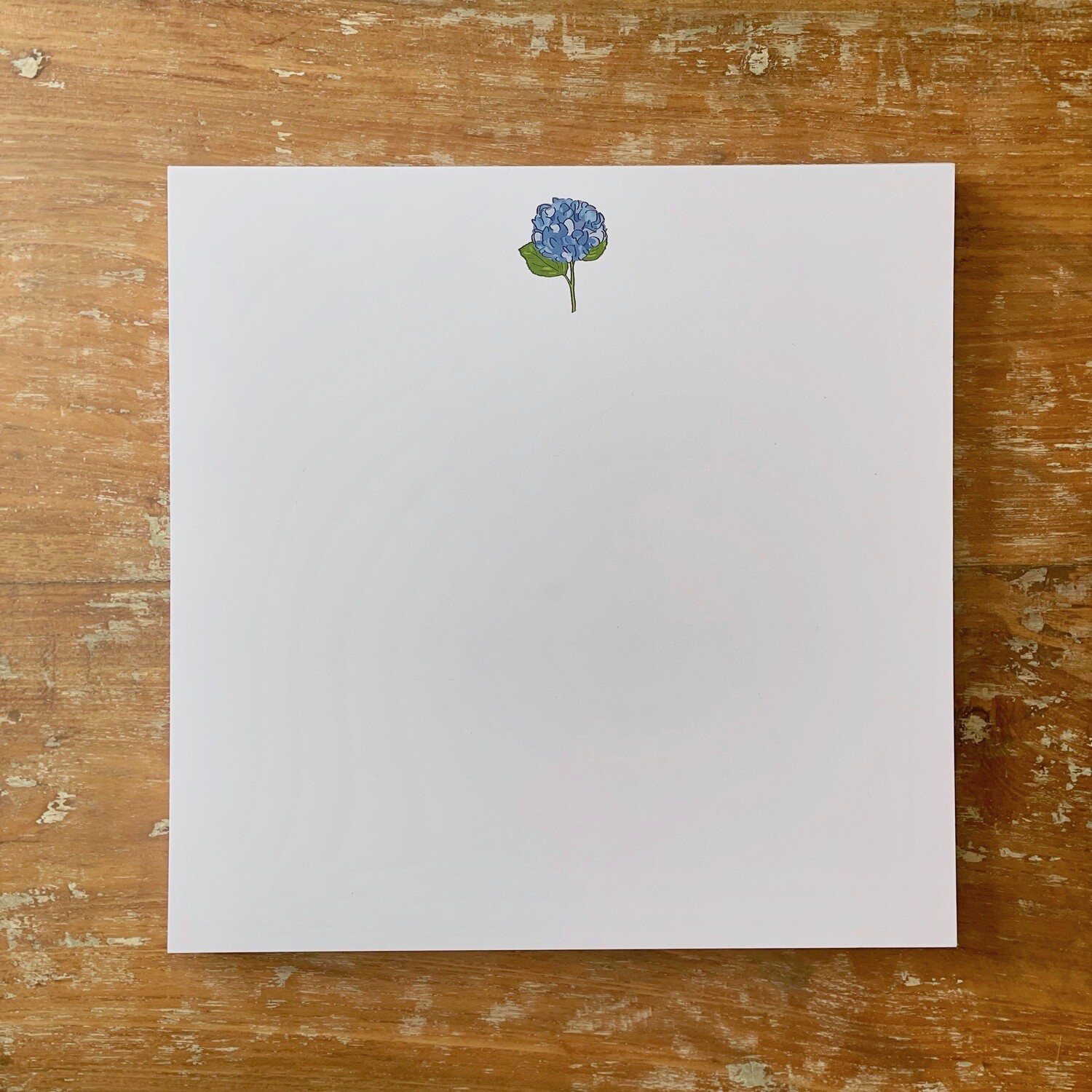 Hydrangea, Blue - Big Square Notepad