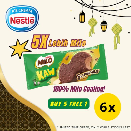 [RAYA SALE] Nestle Milo KAW Ice Cream Stick (6 Sticks)